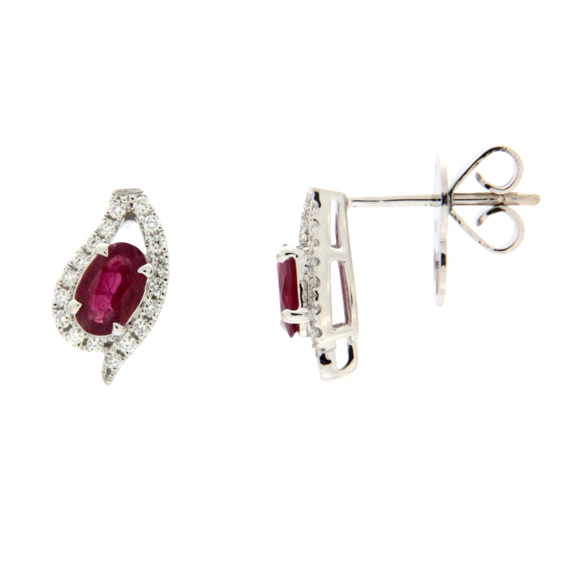 Gemma Diamond & Ruby Earring ERU20847